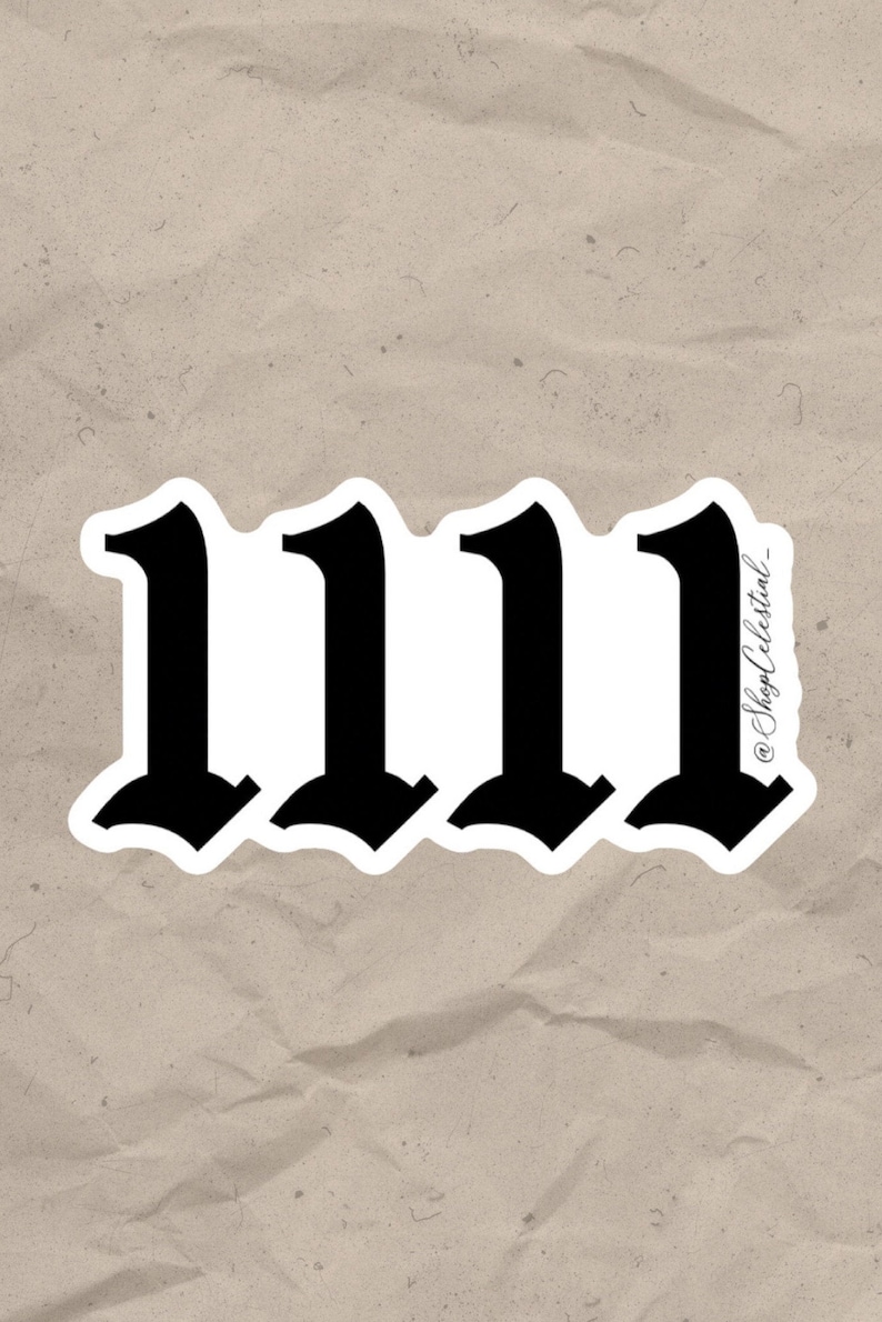 1111 Sticker | Angel Number Sticker | Laptop Sticker | Water Bottle ...