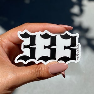 333 Sticker | Angel Number Sticker | Laptop Sticker | Water Bottle ...