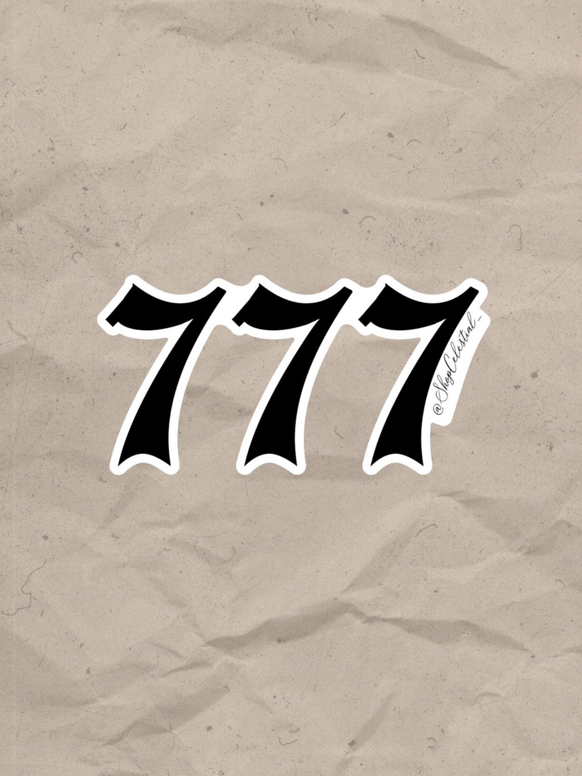 777 Sticker | Angel Number Sticker | Laptop Sticker | Water Bottle ...