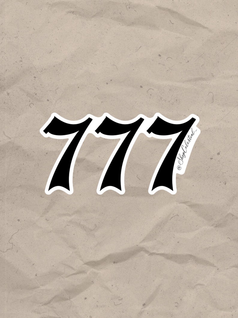 777 Sticker Angel Number Sticker Laptop Sticker Water - Etsy