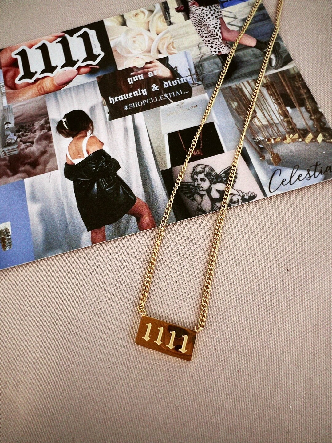 1111 Angel Number Pendant Necklace - Etsy