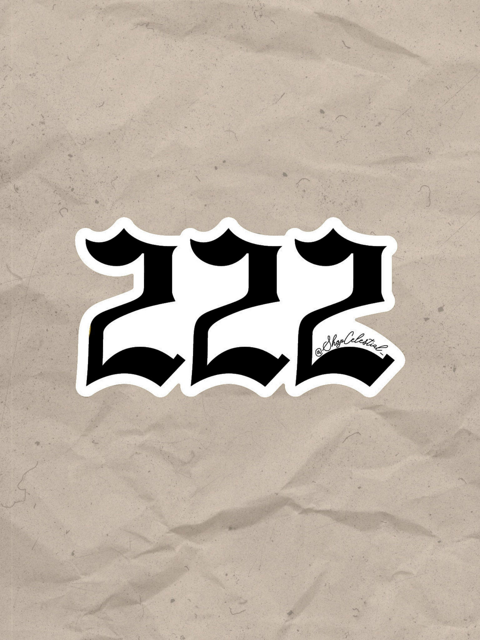 222 Sticker | Angel Number Sticker | Laptop Sticker | Water Bottle ...