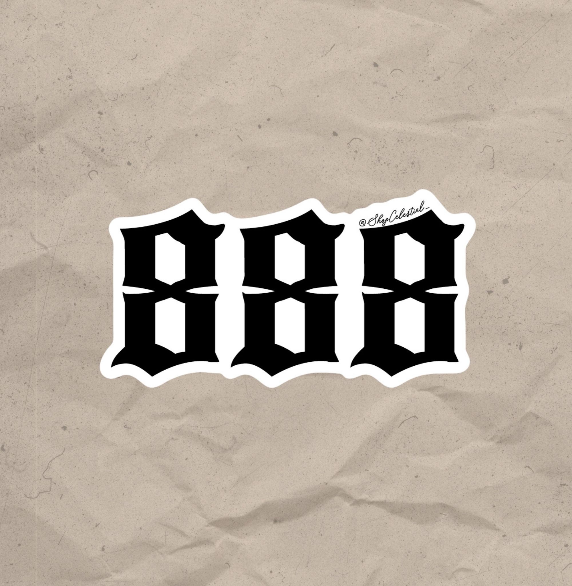888 Sticker | Engel Zahl Sticker | Laptop Aufkleber | Wasserflasche ...