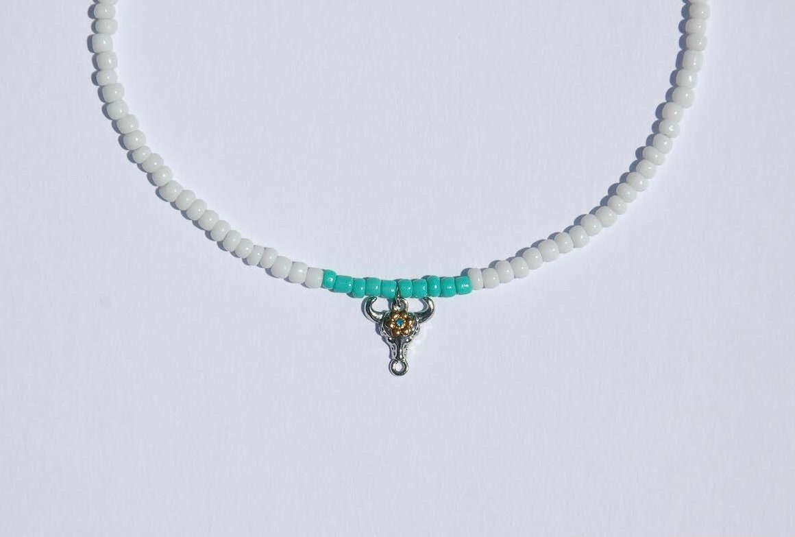 Western Bull Choker, Assorted Colors, Seed Bead Necklace, Trendy ...