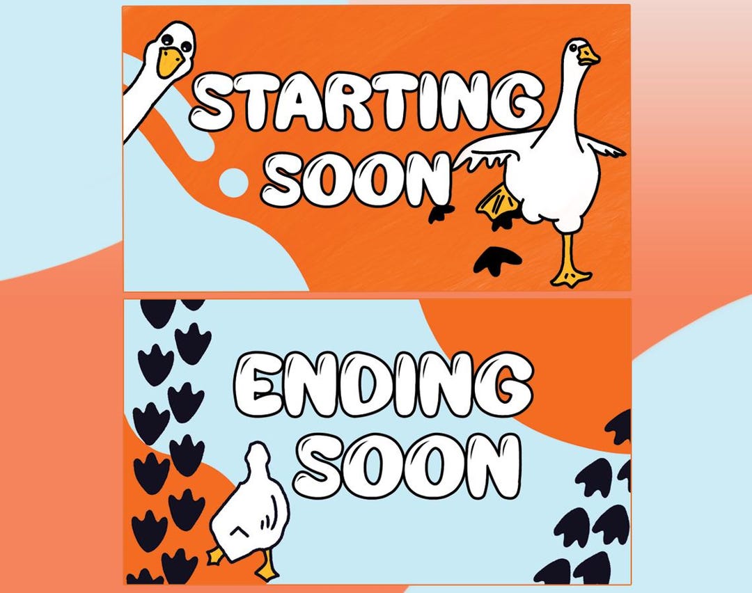 Goose (duck) -themed Stream Overlay Pack: Screens + Alerts (follower ...