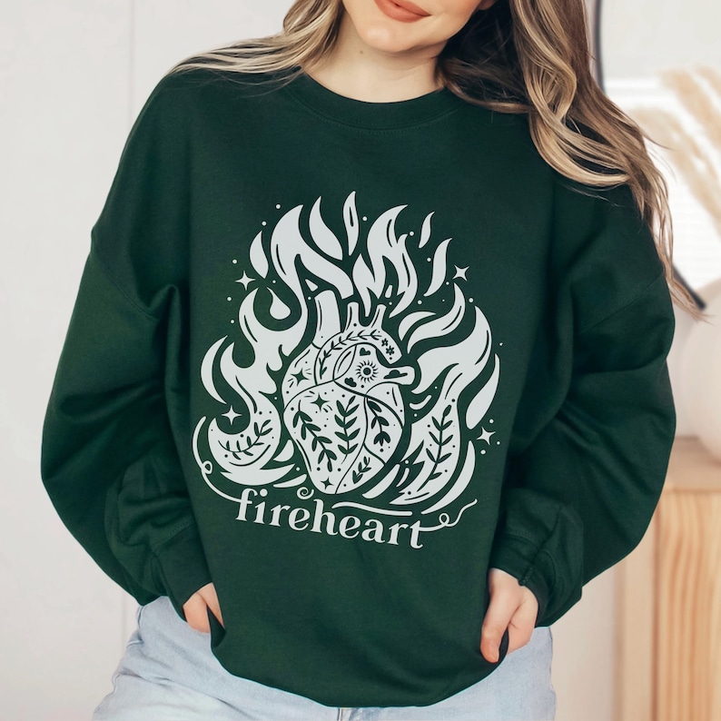 Tog Throne of Glass Fireheart Crewneck Sweater | OFFICIALLY LICENSED ...