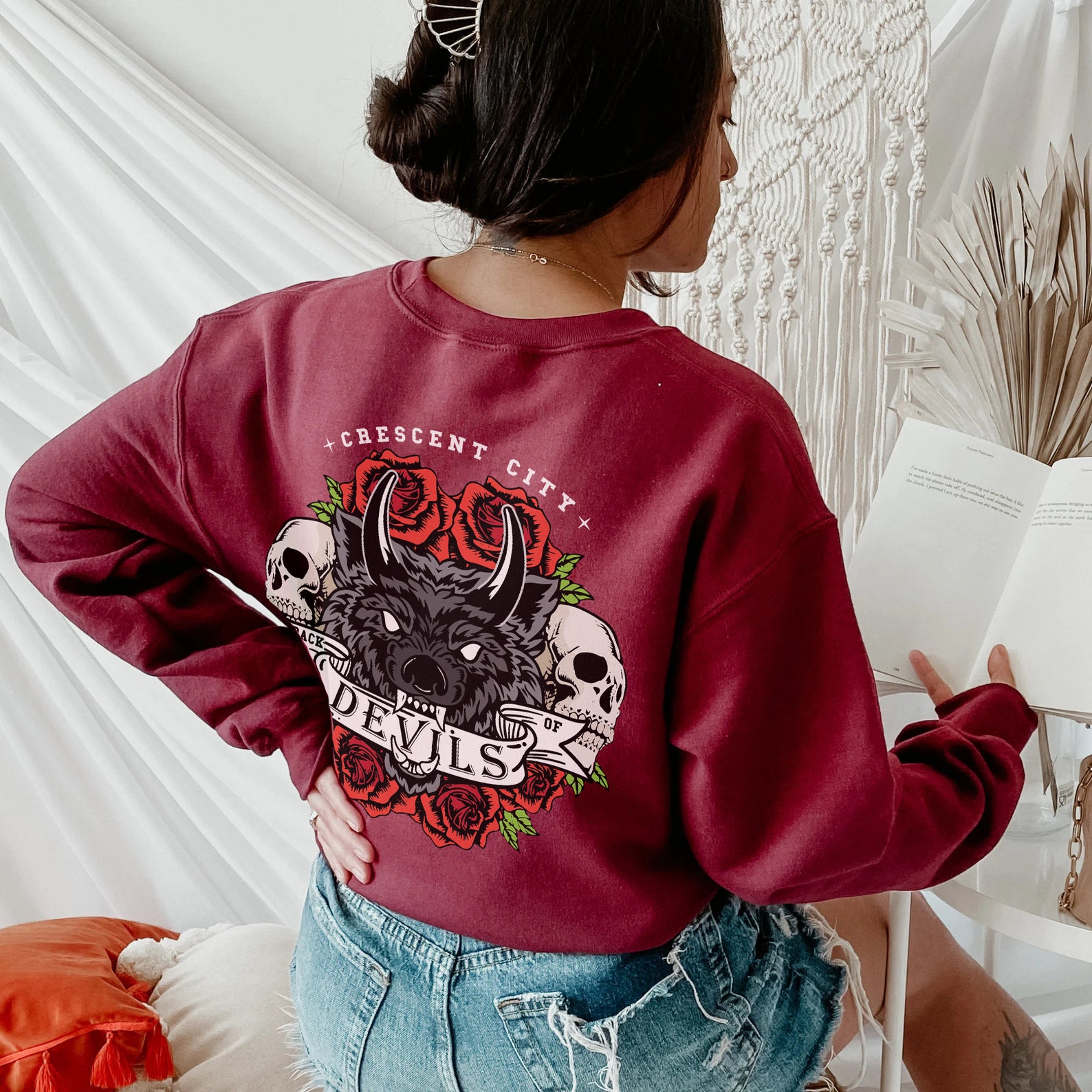Pack of Devils Crewneck Sweatshirt | OFFICIALLY LICENSED | Sarah Maas ...