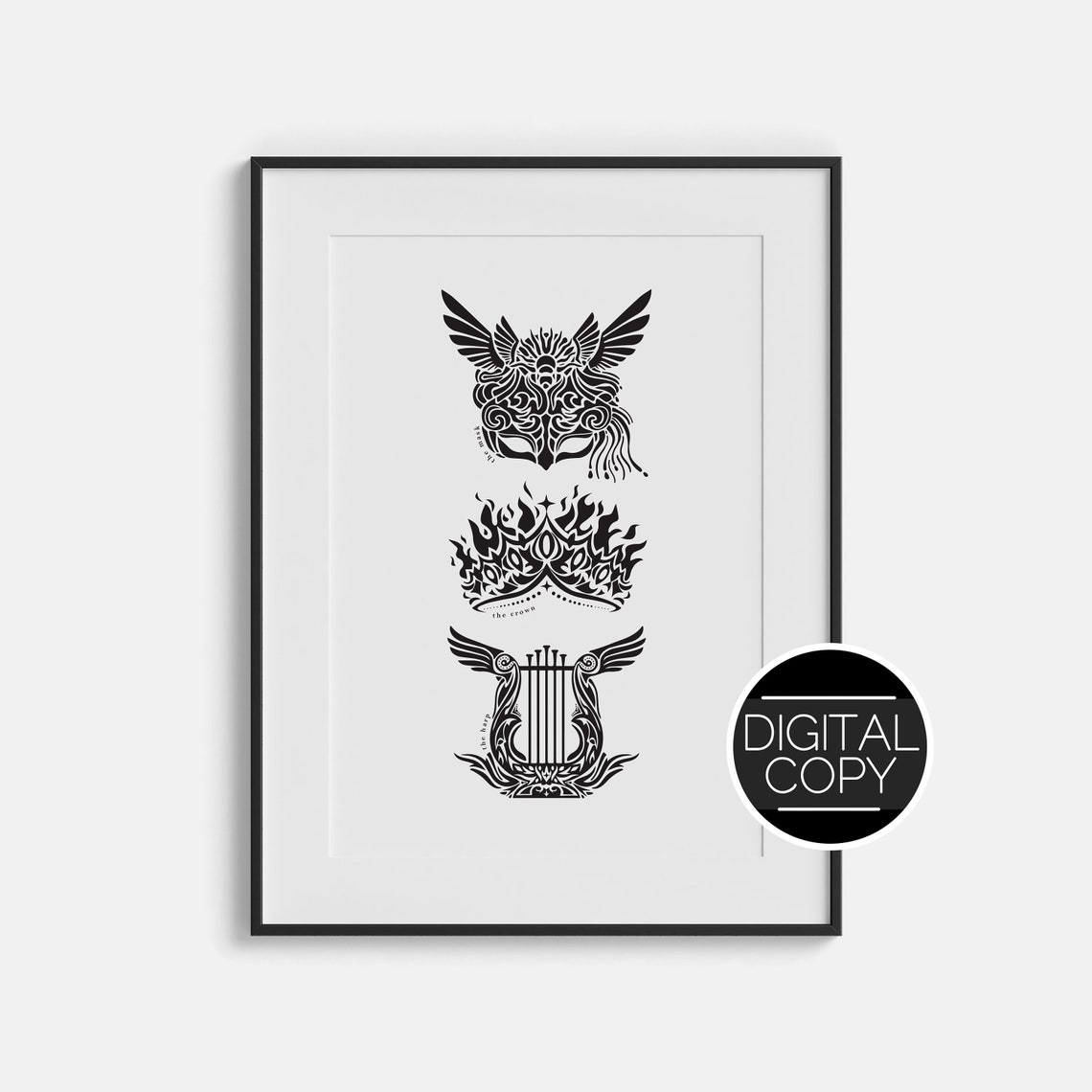 Dread Trove Mask Crown and Harp Digital Print Bundle | OFFICIALLY ...
