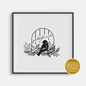 Goldfinch the Plated Prisoner Series Digital Print | Raven Kennedy ...