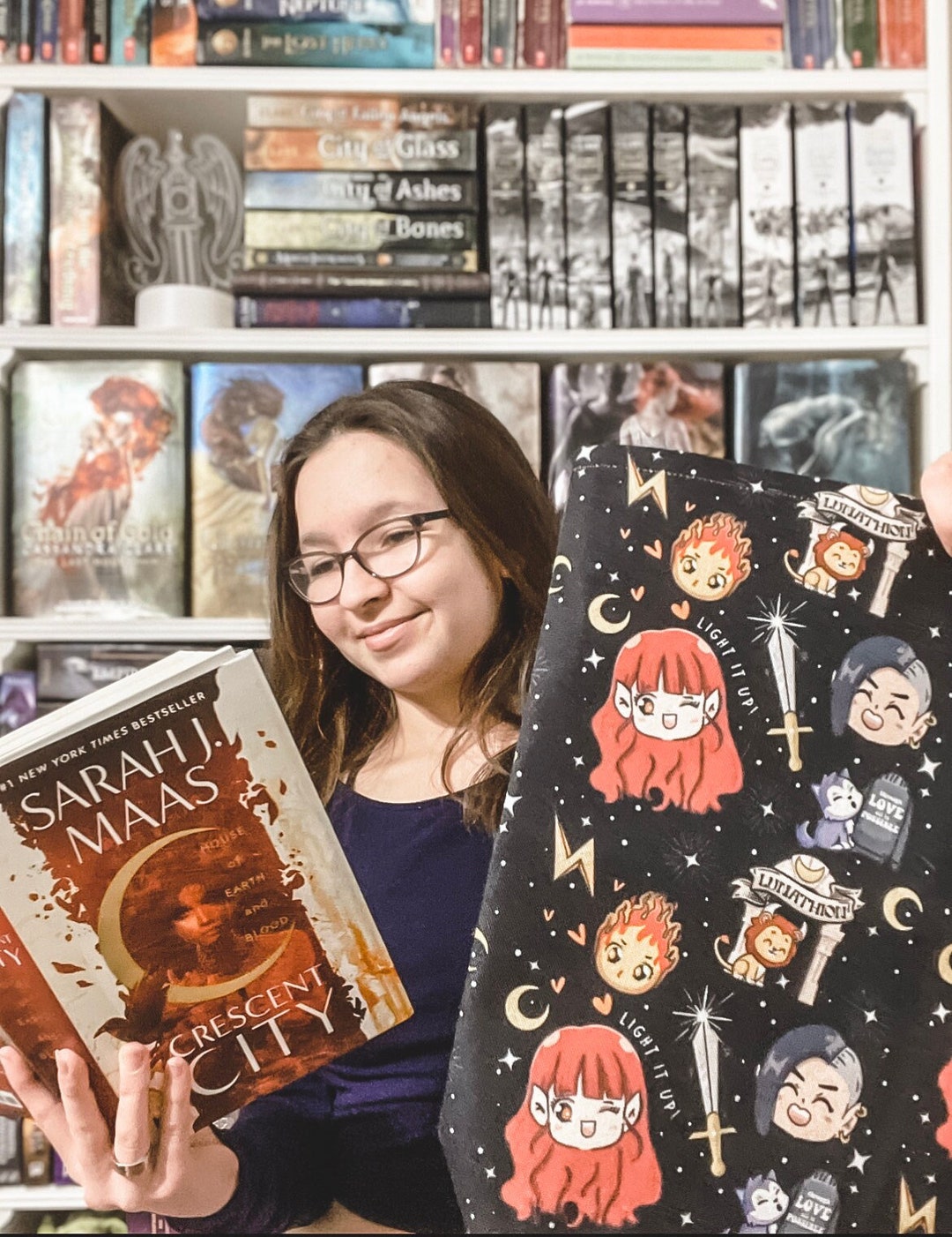 CC Bookish Cute Pattern Library Book Bag | OFFICIALLY LICENSED | Sarah ...