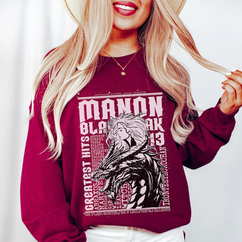 Throne of Glass Tog Manon Blackbeak Band Grunge Sweatshirt | OFFICIALLY ...