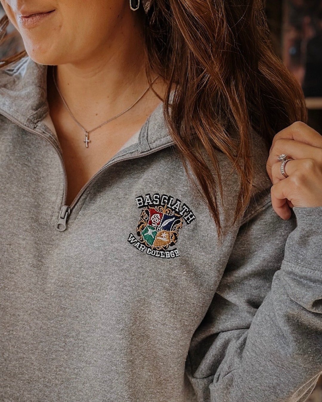 Basgiath Quadrants Crest Quarter Zip Sweater OFFICIALLY LICENSED Fourth ...