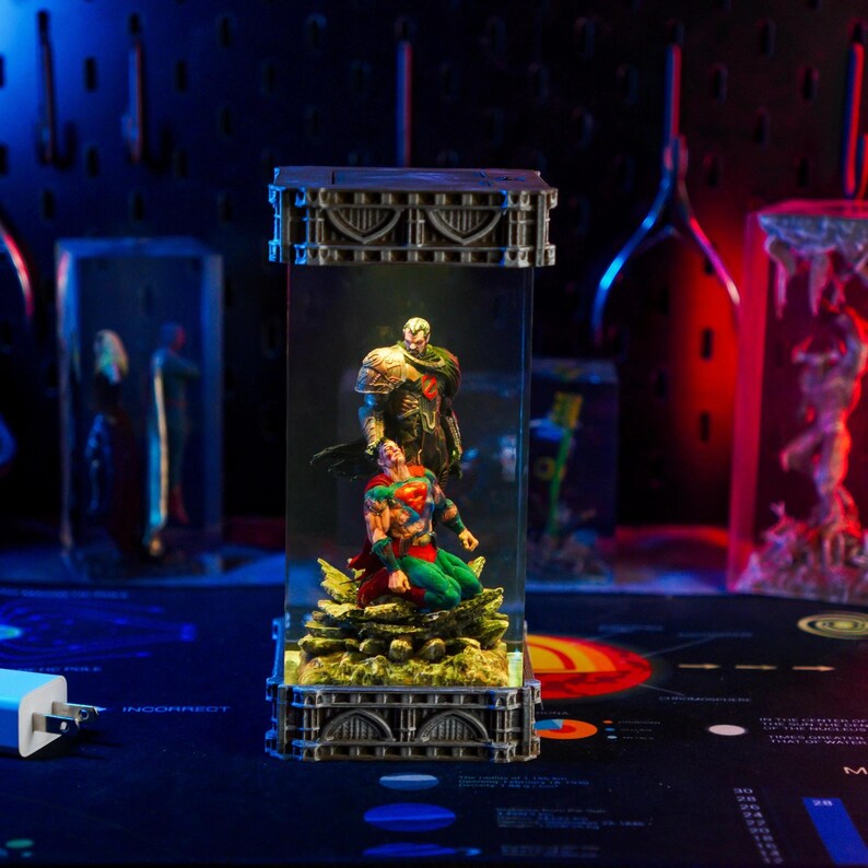 Fallen Superman Vs Zod Lamp – Anime Resin Night Light – Gift for Zod ...