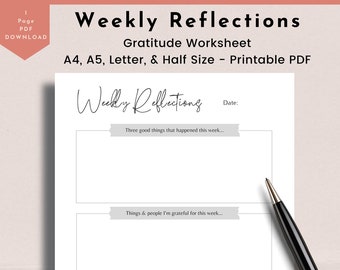 Weekly Reflection Printable - Etsy