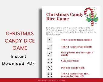 Christmas Dice Game Printable | Etsy