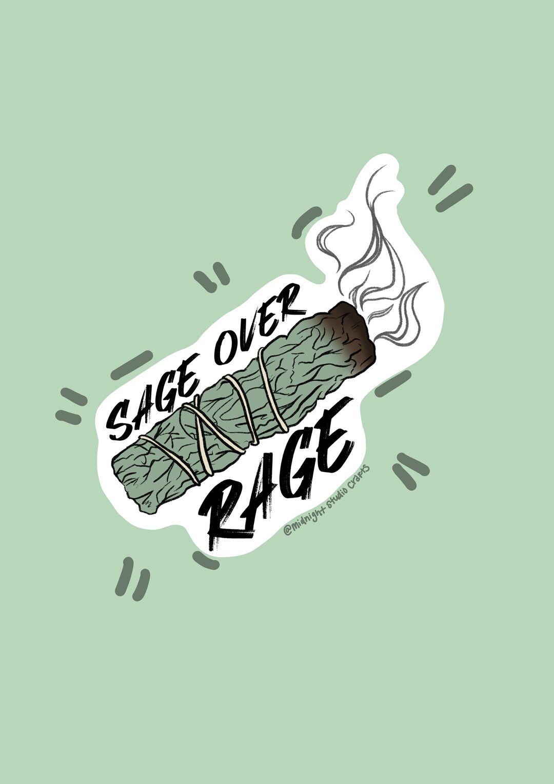 Sage Over Rage Sticker Die-cut Sticker Sage Sage Sticker Indigenous ...