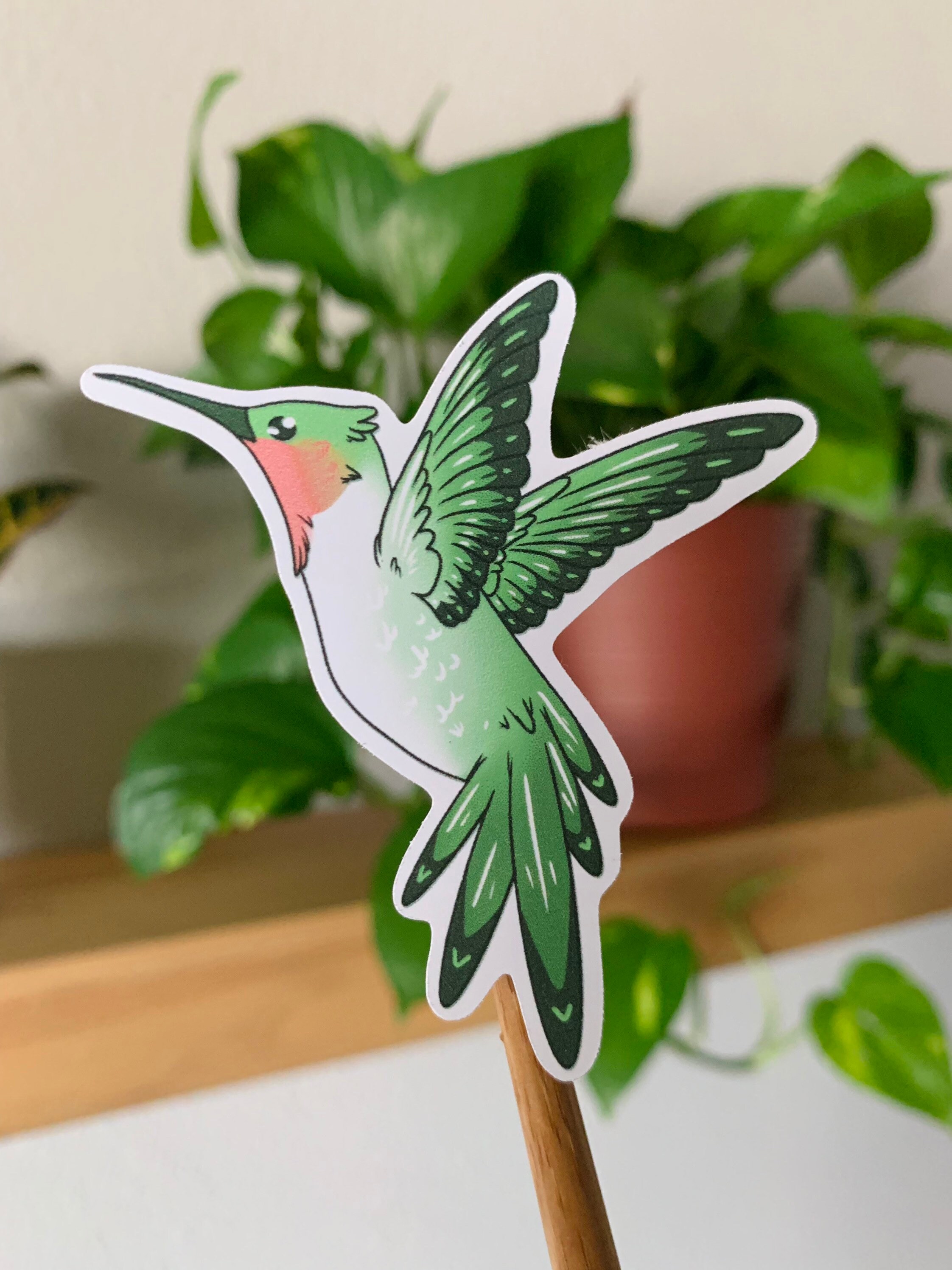 Hummingbird Die-cut Sticker Bird Sticker Hummingbird | Etsy