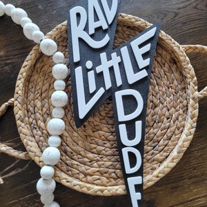 Rad Little Dude Sign, Lightning Bolt Sign, Boy Sign, Wall Decor ...