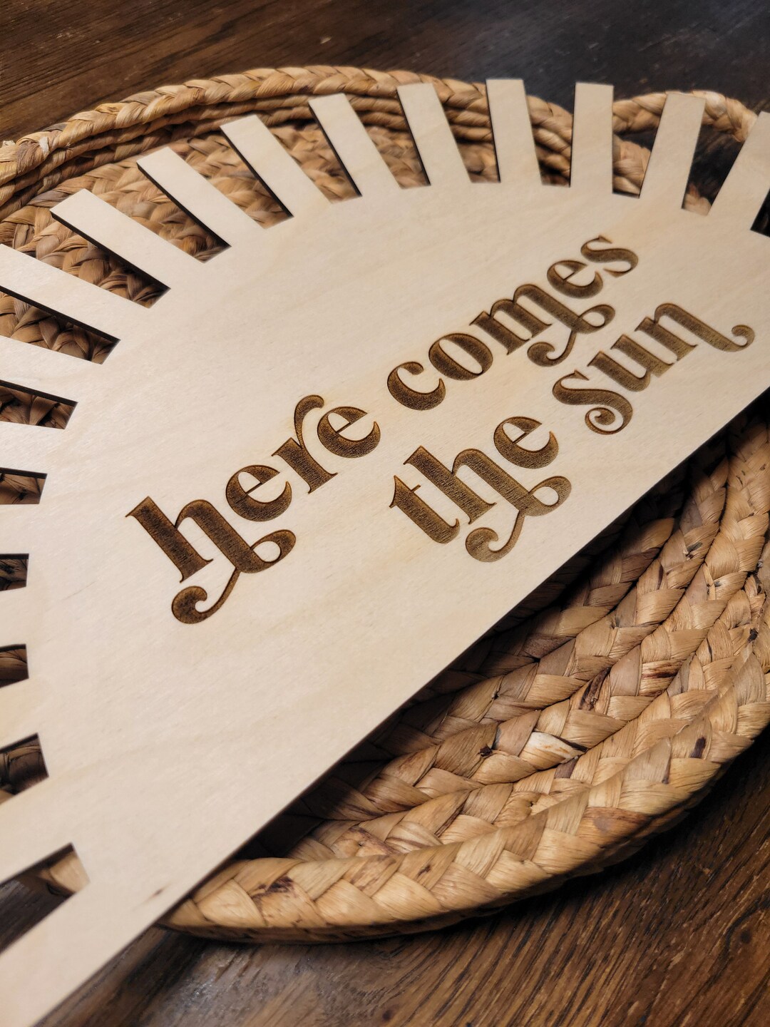 Here Comes the Sun Sign, Sun Sign, Boho Sign, Wall Decor, Playroom ...