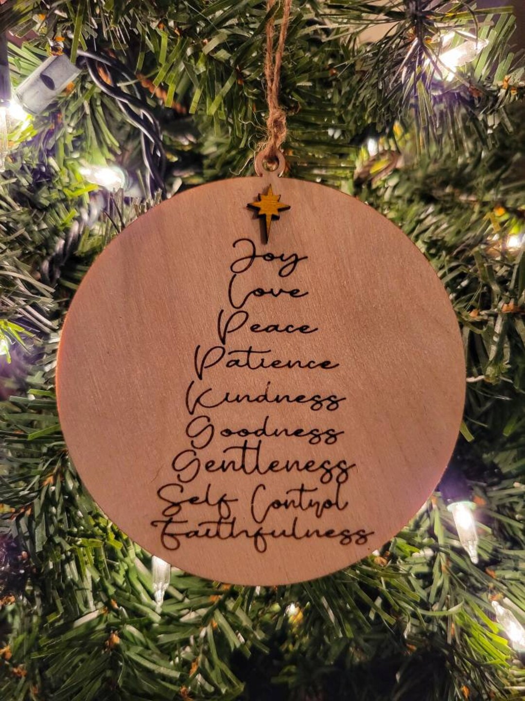 Fruits of the Spirit Christmas Ornament Religious Wooden - Etsy
