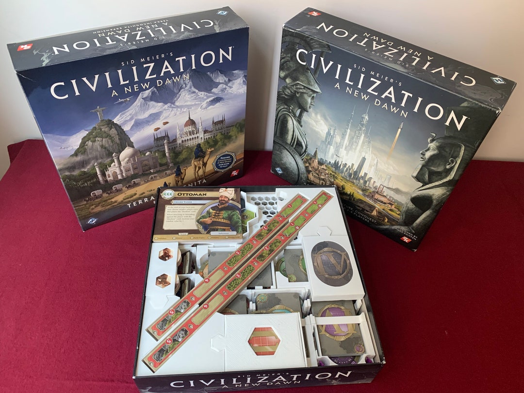 3D Printed Civilization Board Game: A New Dawn Terra Incognita Insert ...