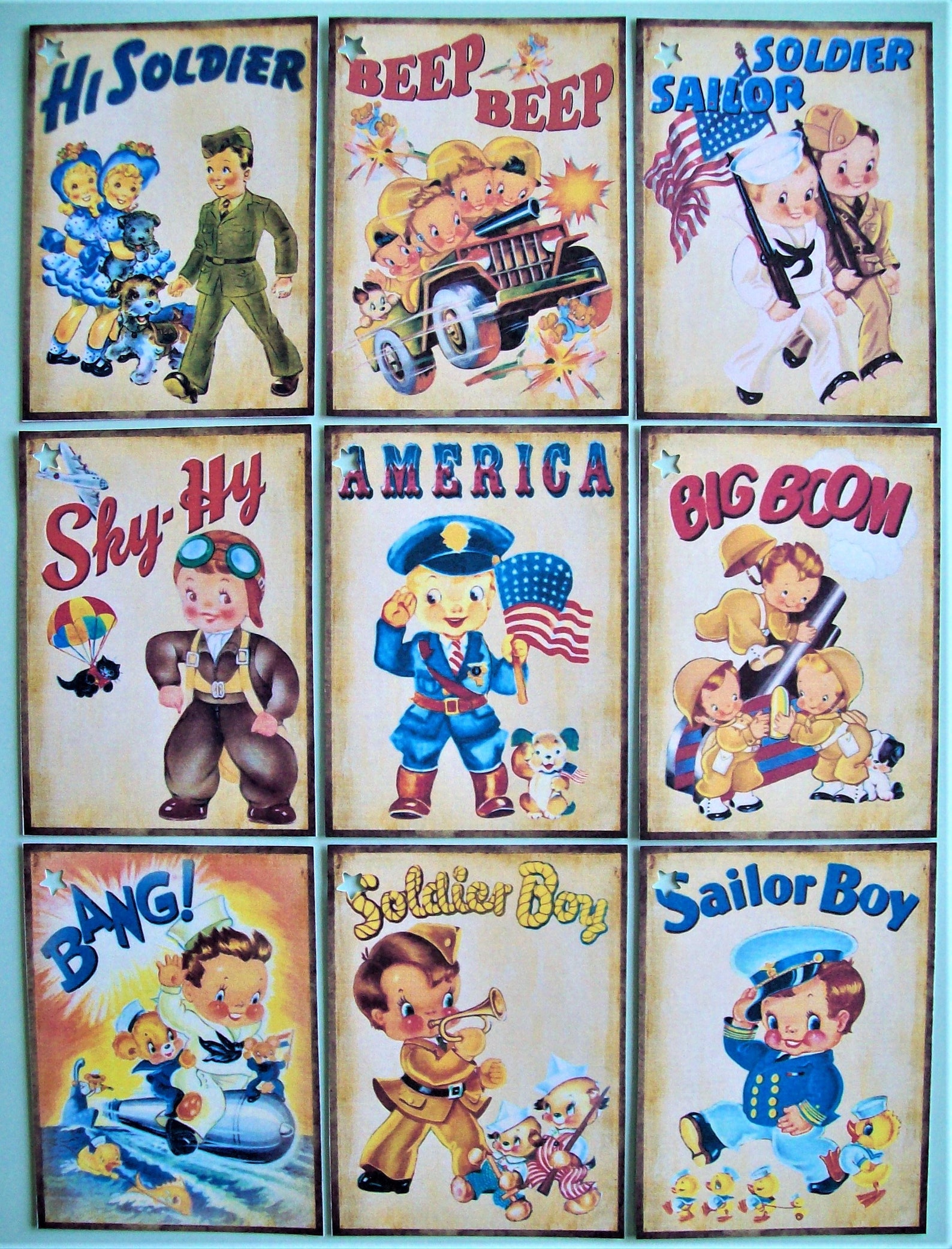 NEW Reproduction Vintage 1940s 1950s TAGS or STICKERS - Choose Design ...
