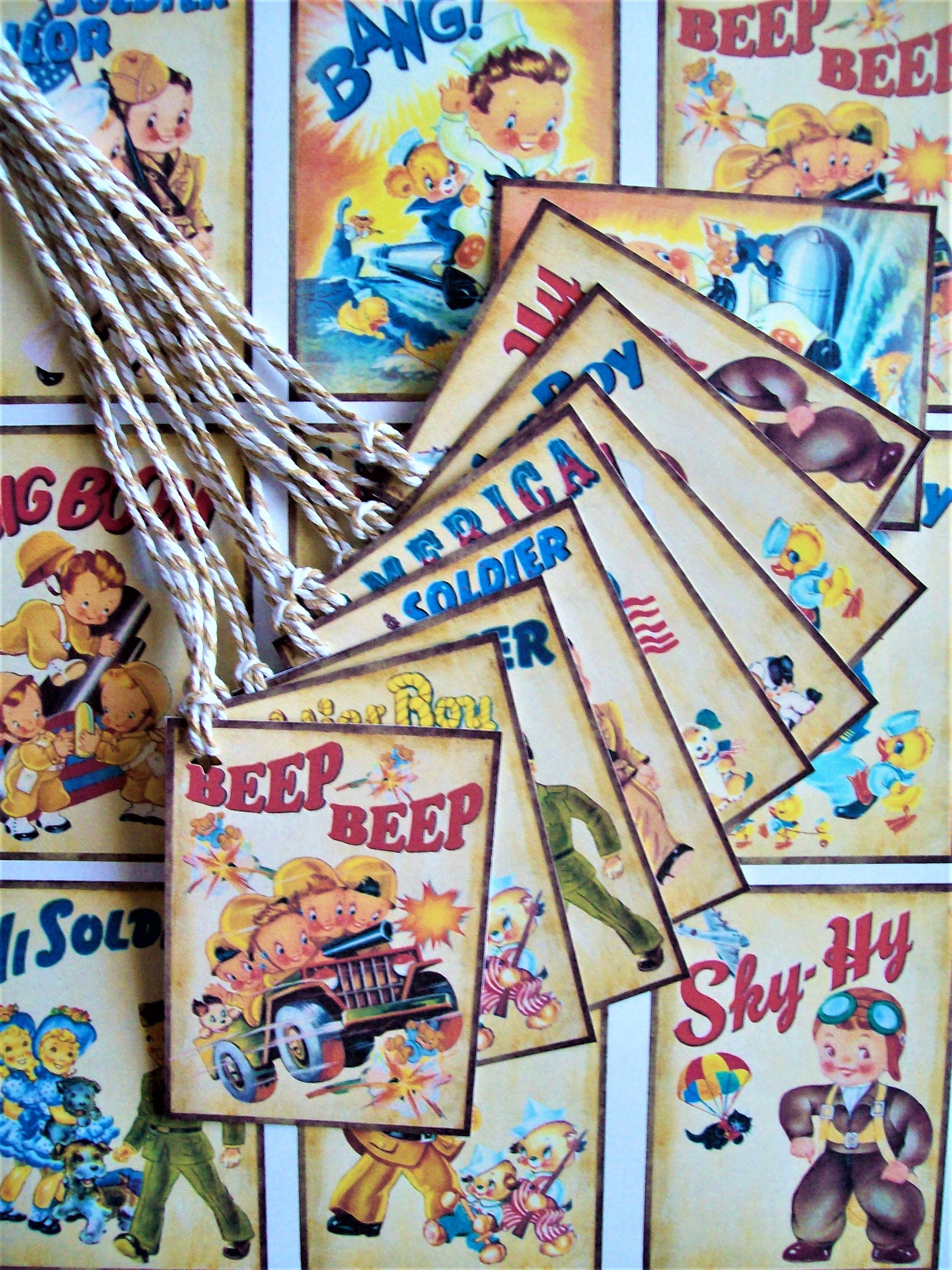 NEW Reproduction Vintage 1940s 1950s TAGS or STICKERS - Choose Design ...