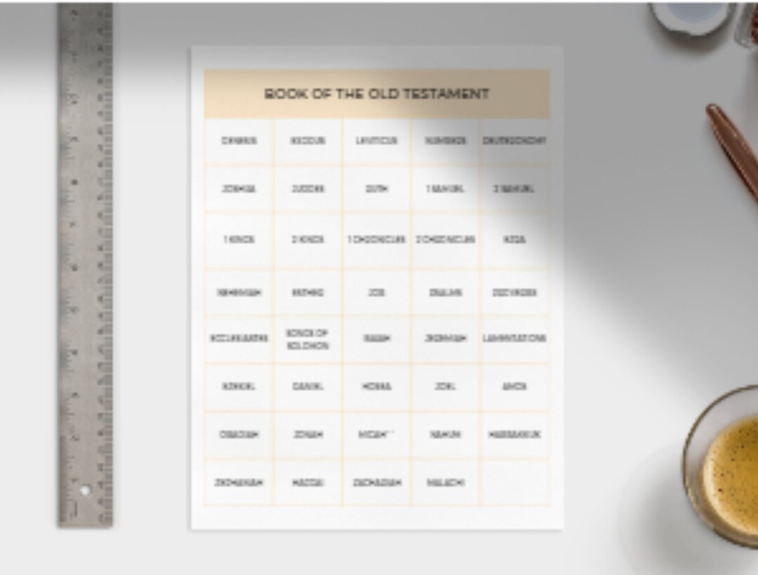 Books of the Bible Study Guide, Books of the Old Testament Books of the ...