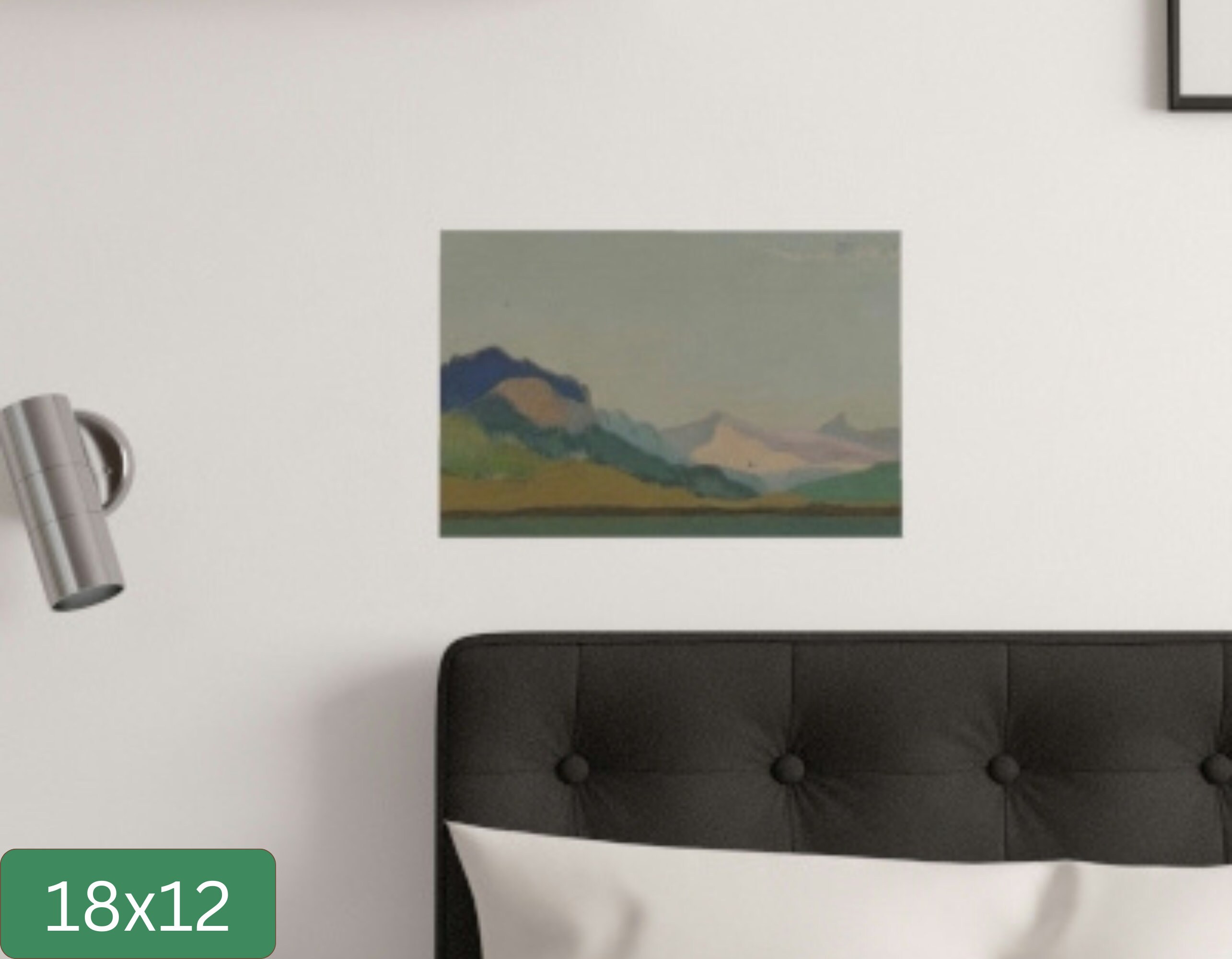 Retro Landscape Poster Mountain and Lake Scenery Low Glare Poster ...