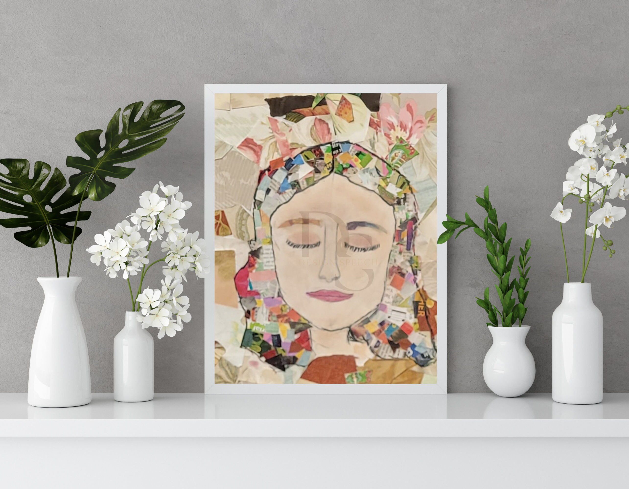 Girl At Peace Digital Wall Art Self Love Self Confidence Printable Wall