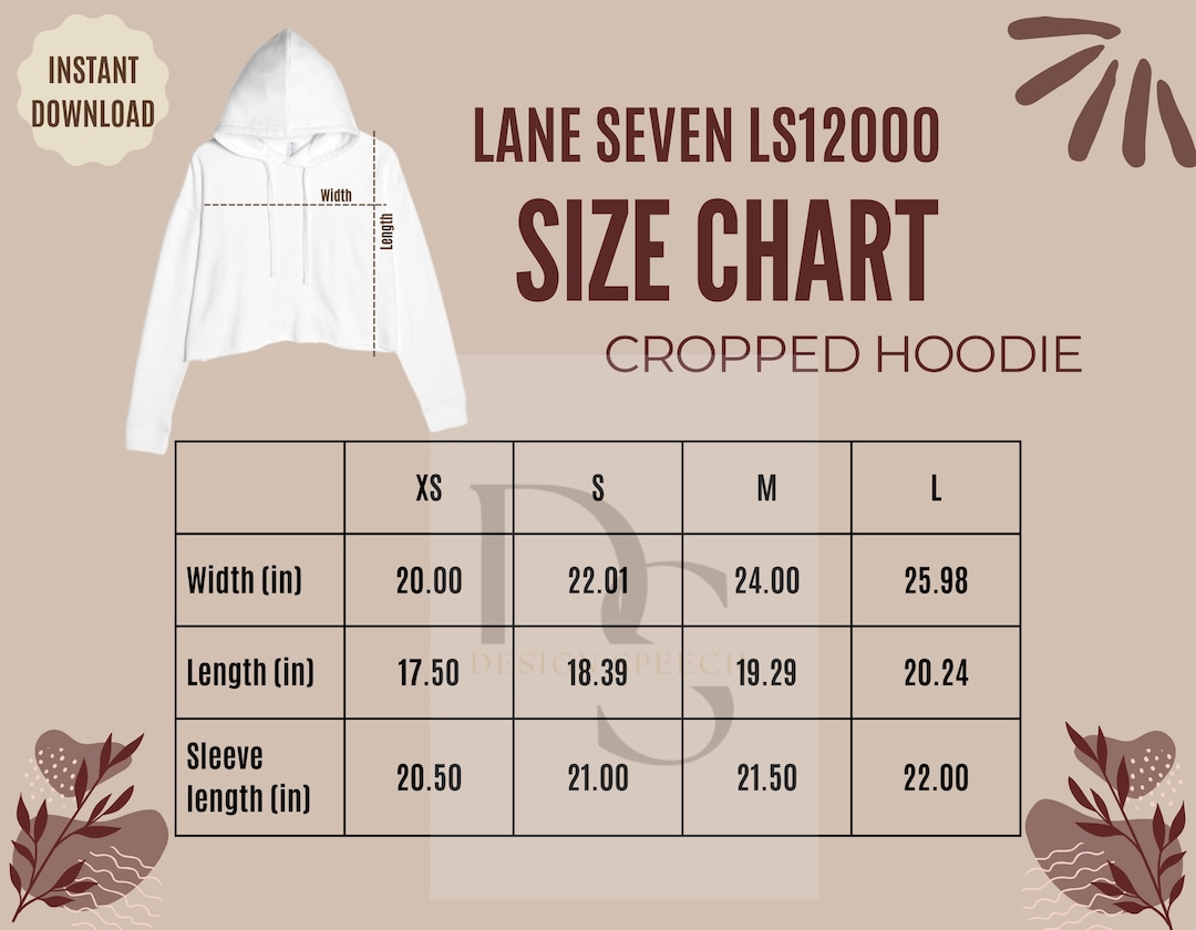 Lane Seven LS12000 Hoodie Mockup Hoodie Size Lane Seven Cropped Hoodie ...