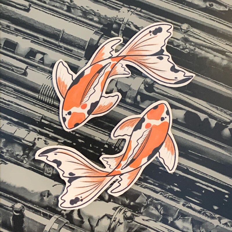 Koi Stickers - Etsy