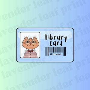Cute Cat Library Card Bookish Vinyl Sticker for Book Lovers Booktok ...
