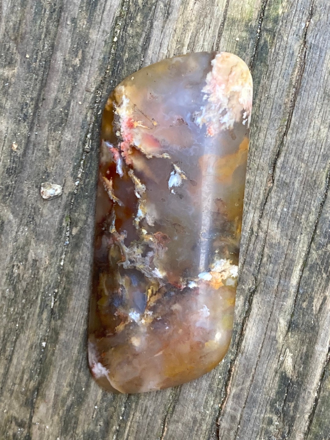 Regency Rose Plume Agate Freeform Designer Cabochon - Etsy