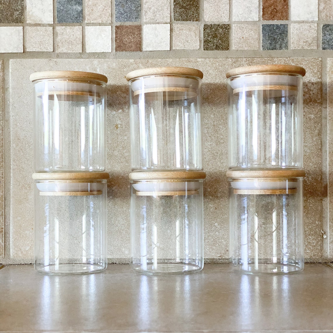 Bamboo Spice Jars w/ Custom Labels EMPTY | Etsy