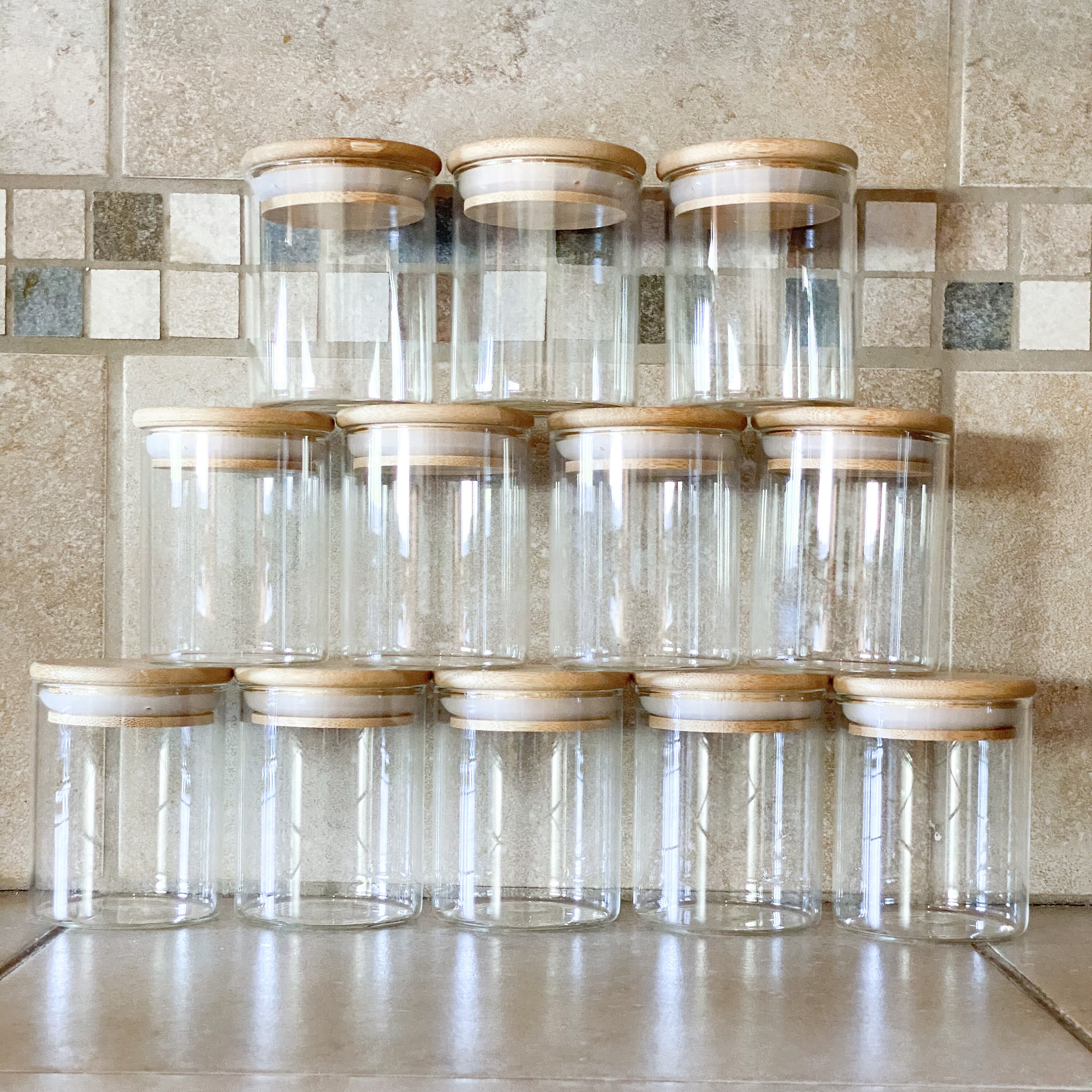 Bamboo Spice Jars w/ Custom Labels EMPTY | Etsy