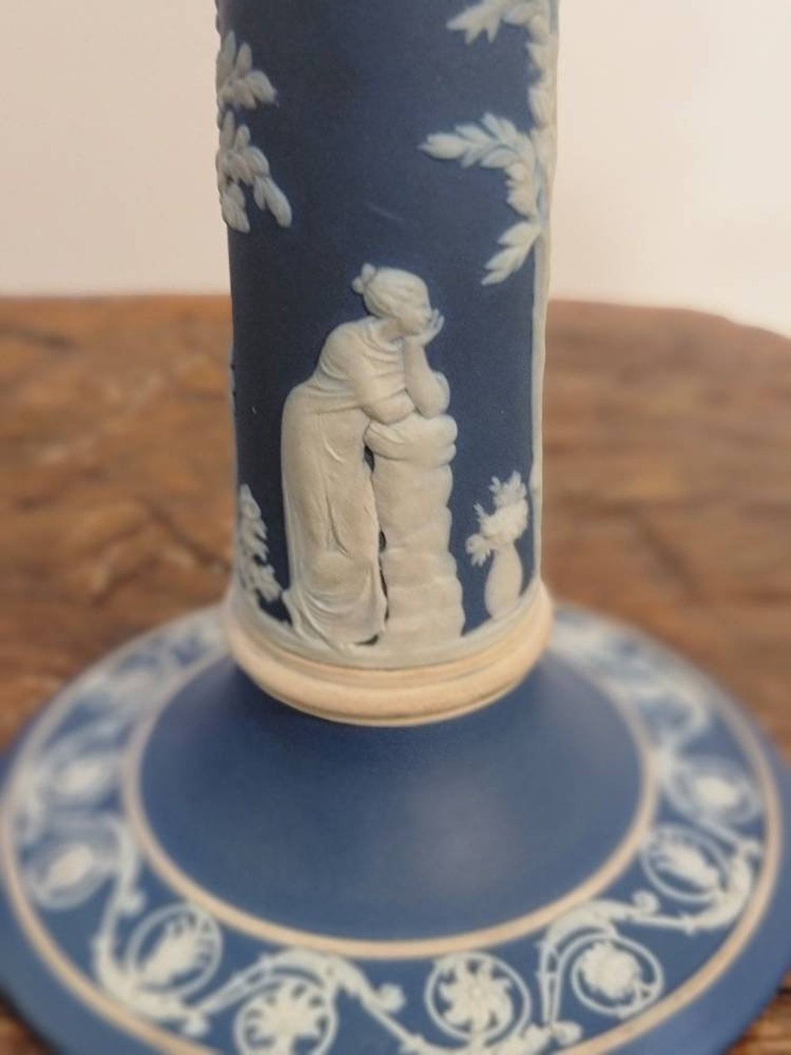 Dark Blue Jasperware Classic Candlesticks - Etsy