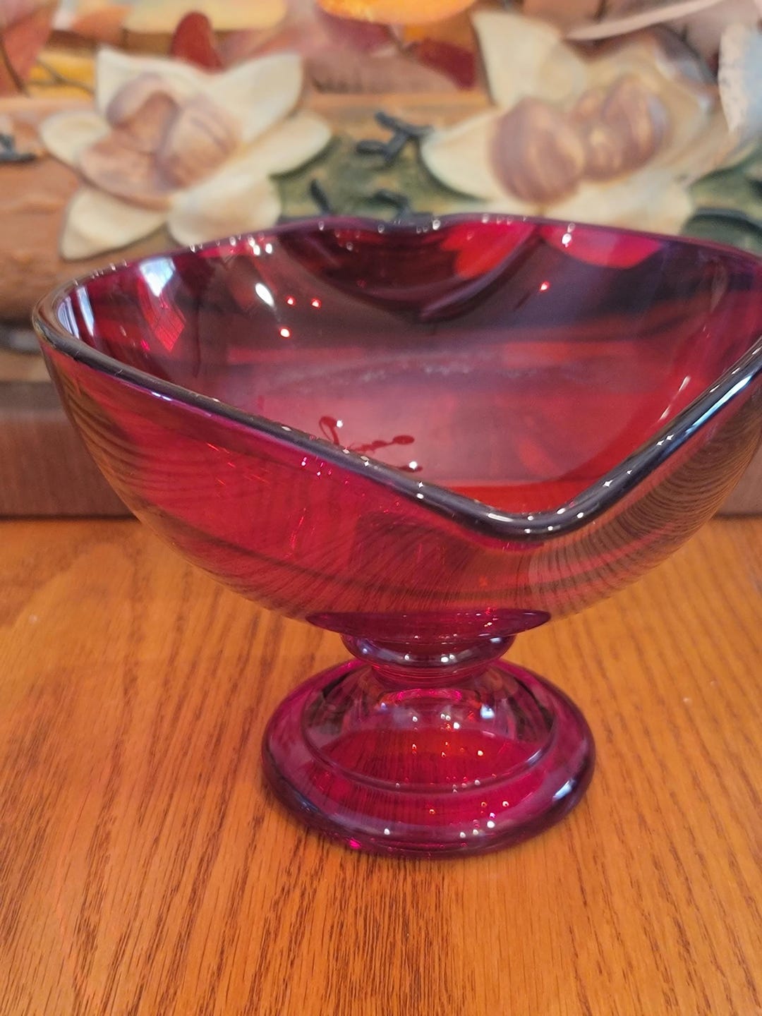 Viking Ruby Red Heart Compote - Etsy