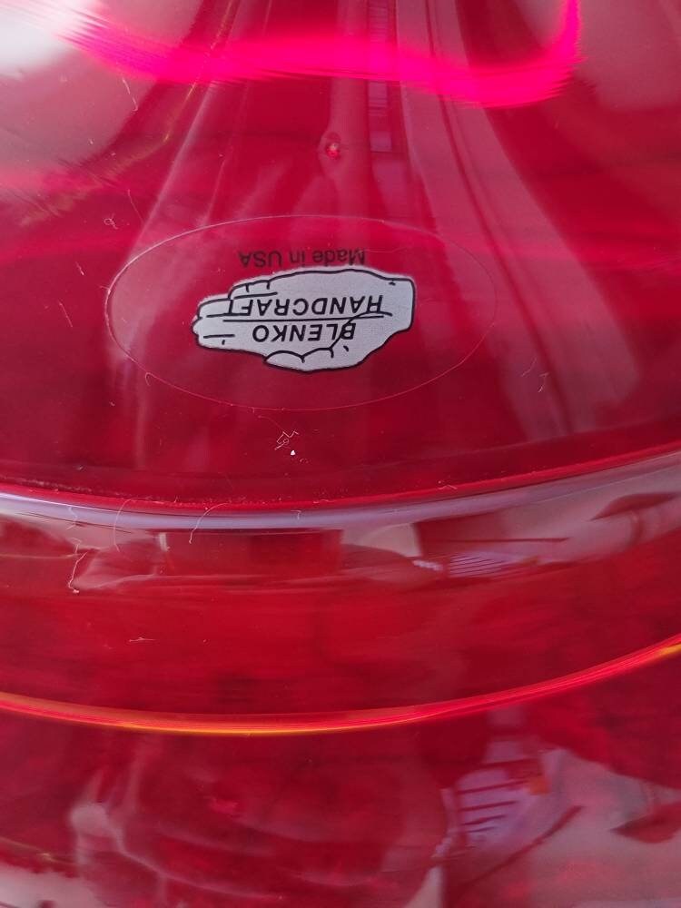 Blenko Ruby Red Cowboy Hat - Etsy