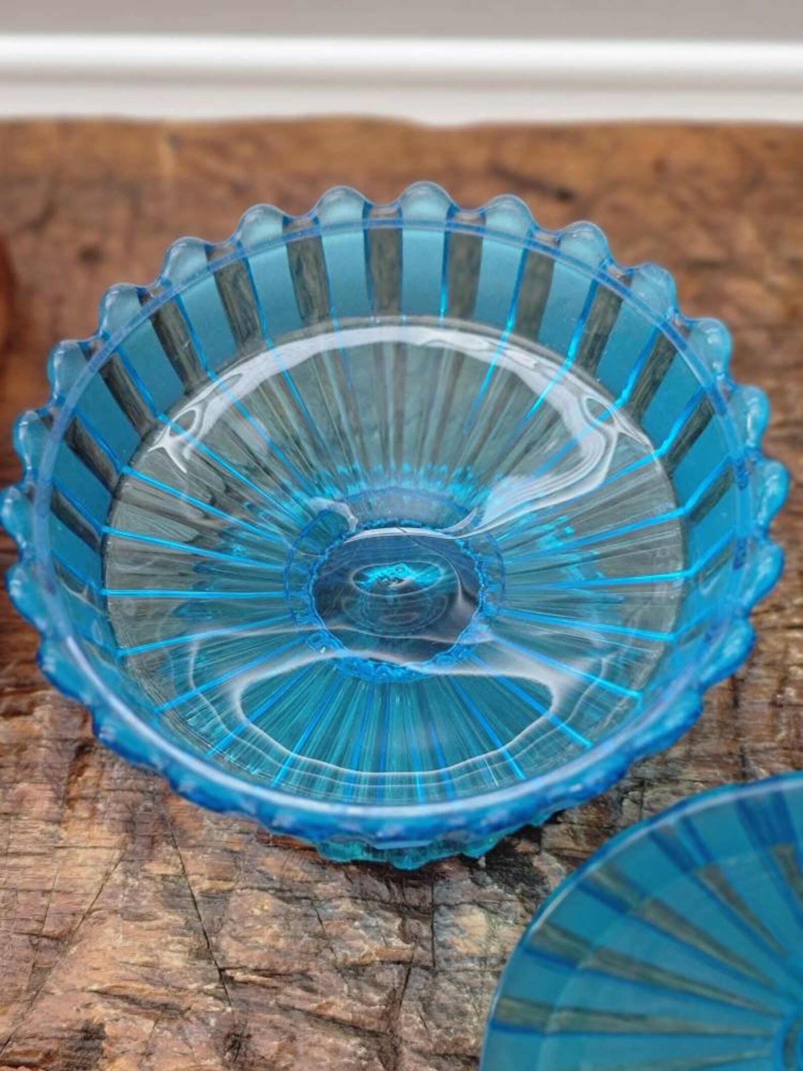 Fostoria Henry Ford Museum Footed Candy Dish in Copper Blue - Etsy
