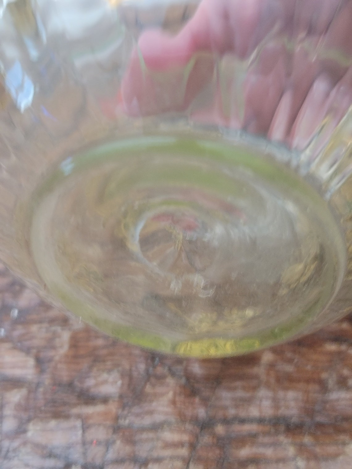 Vaseline Rose Bowl With Gold Floral Design - Etsy