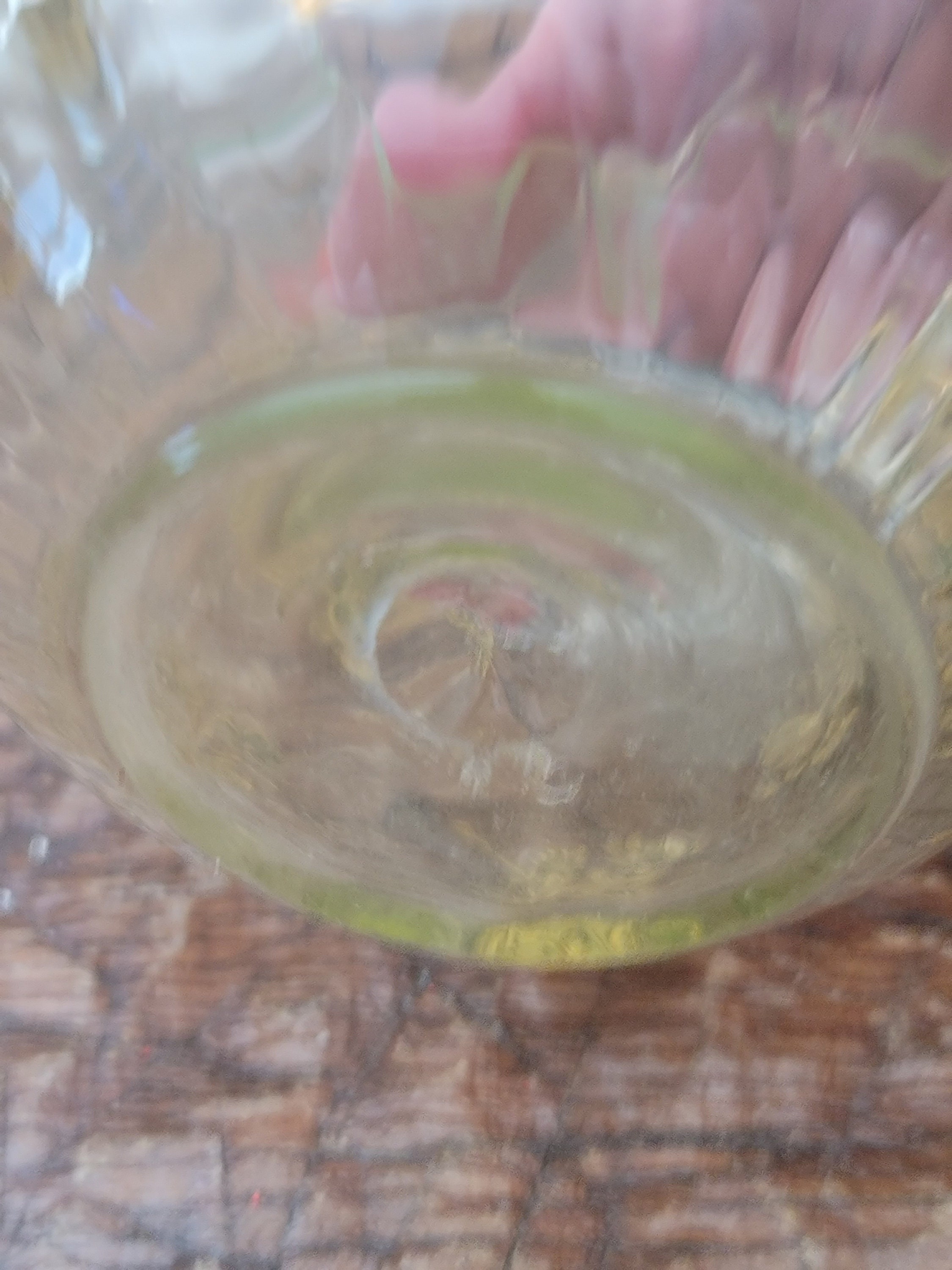 Vaseline Rose Bowl With Gold Floral Design - Etsy