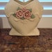 Pottery Heart Vase With Pink Roses - Etsy