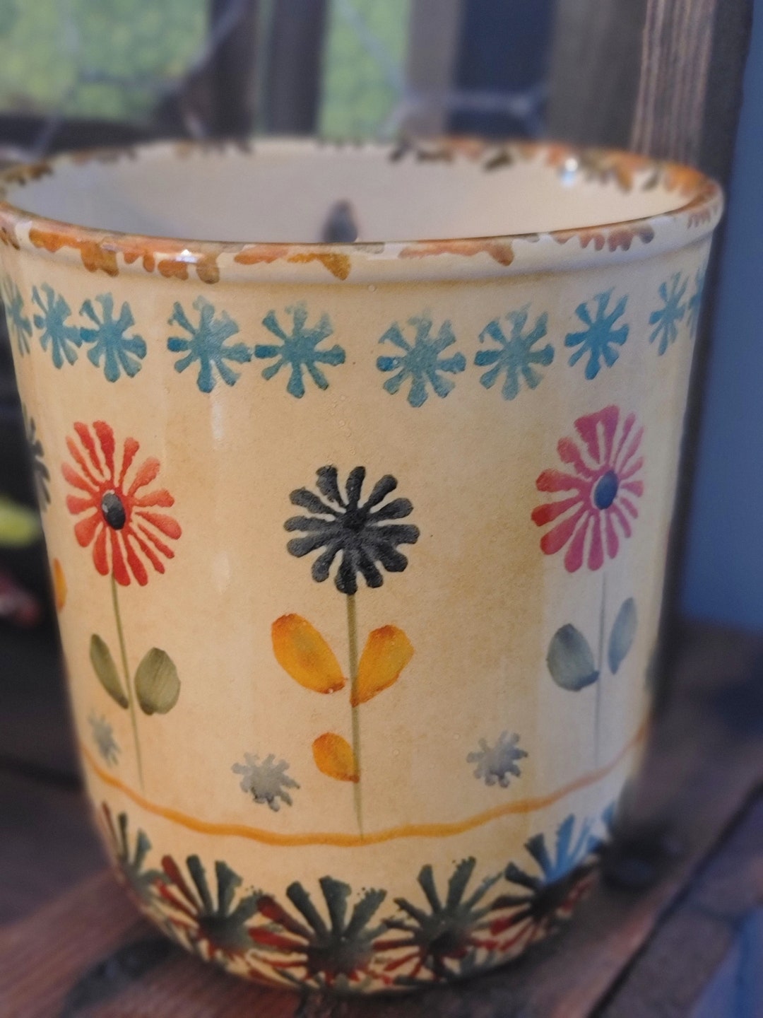 Handpainted Italian Pottery Wall Pocket - Etsy