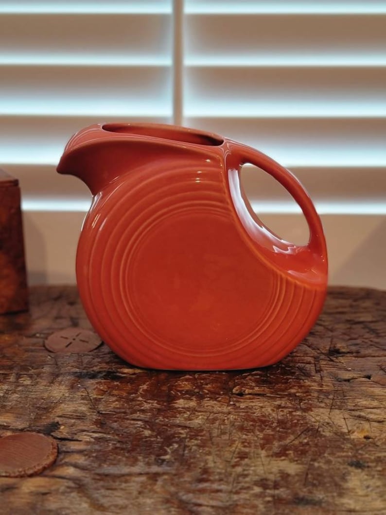 Large Fiestaware Pitcher in Persimmon - Etsy
