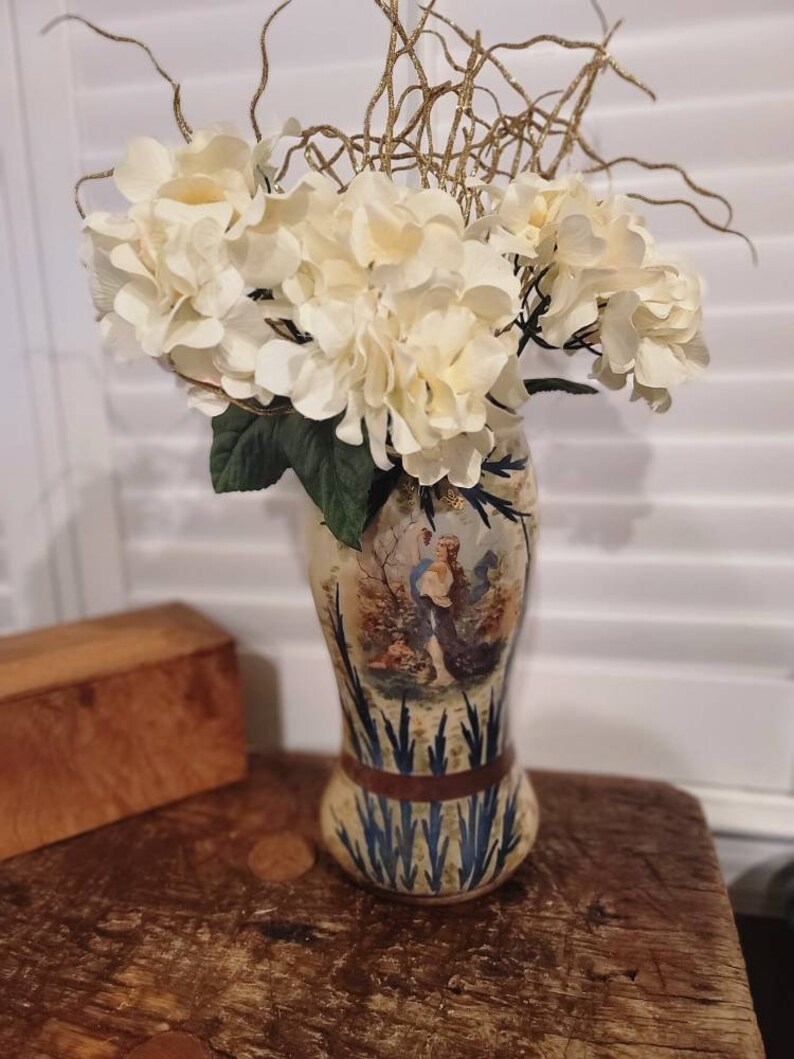 Antique Bristol Glass Vase - Etsy