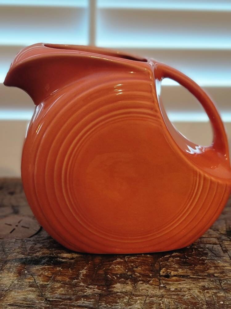 Large Fiestaware Pitcher in Persimmon - Etsy