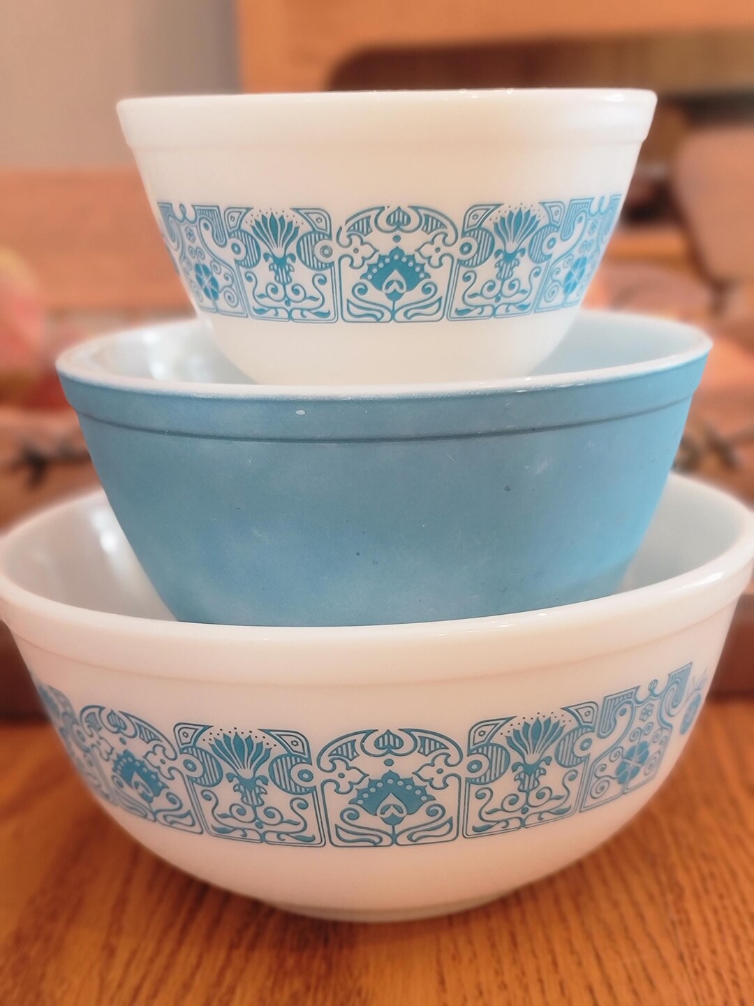 Pyrex Horizon Blue Nesting Mixing Bowls 401,402,403 - Etsy