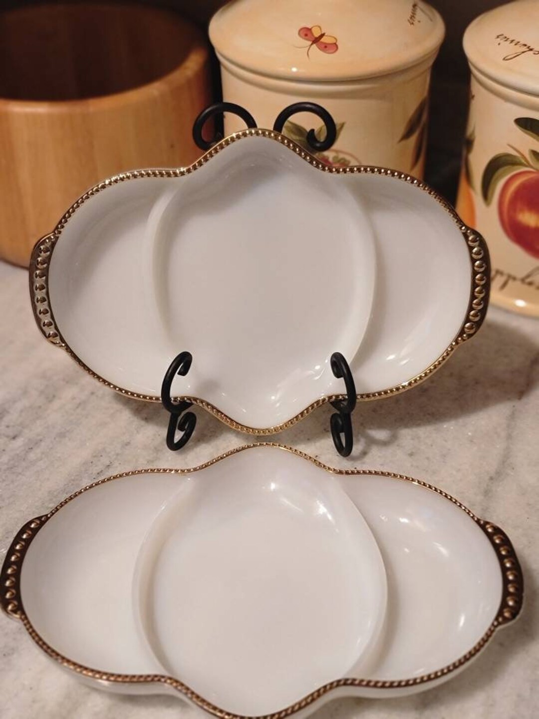 Pair of Vintage Fire King Divided Relish Dishes - Etsy