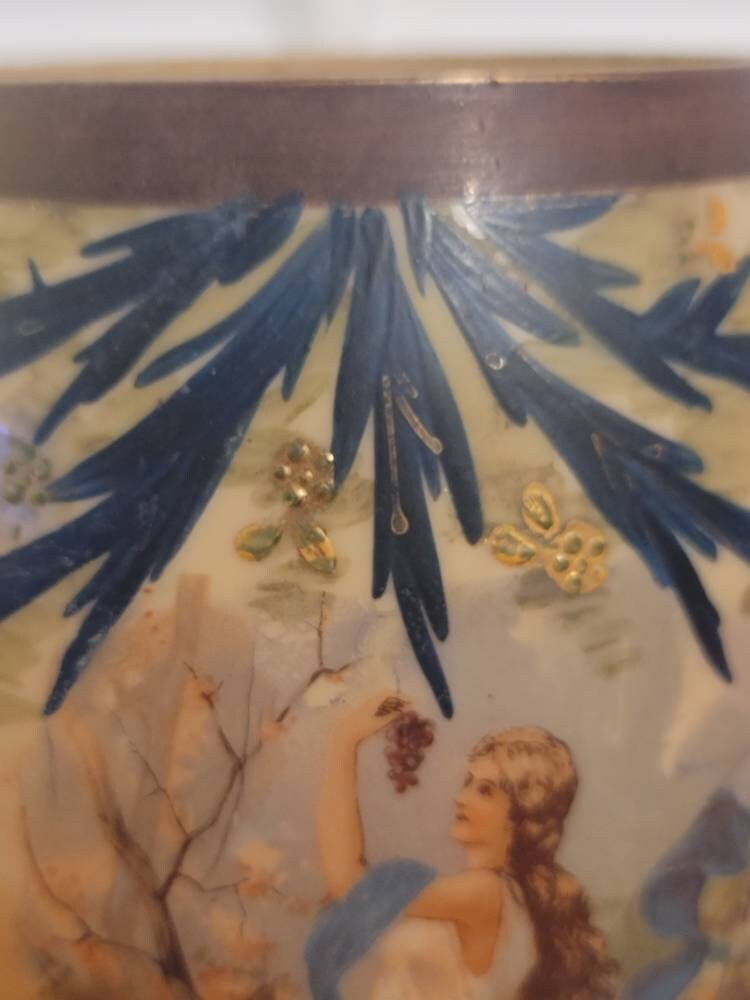 Antique Bristol Glass Vase - Etsy